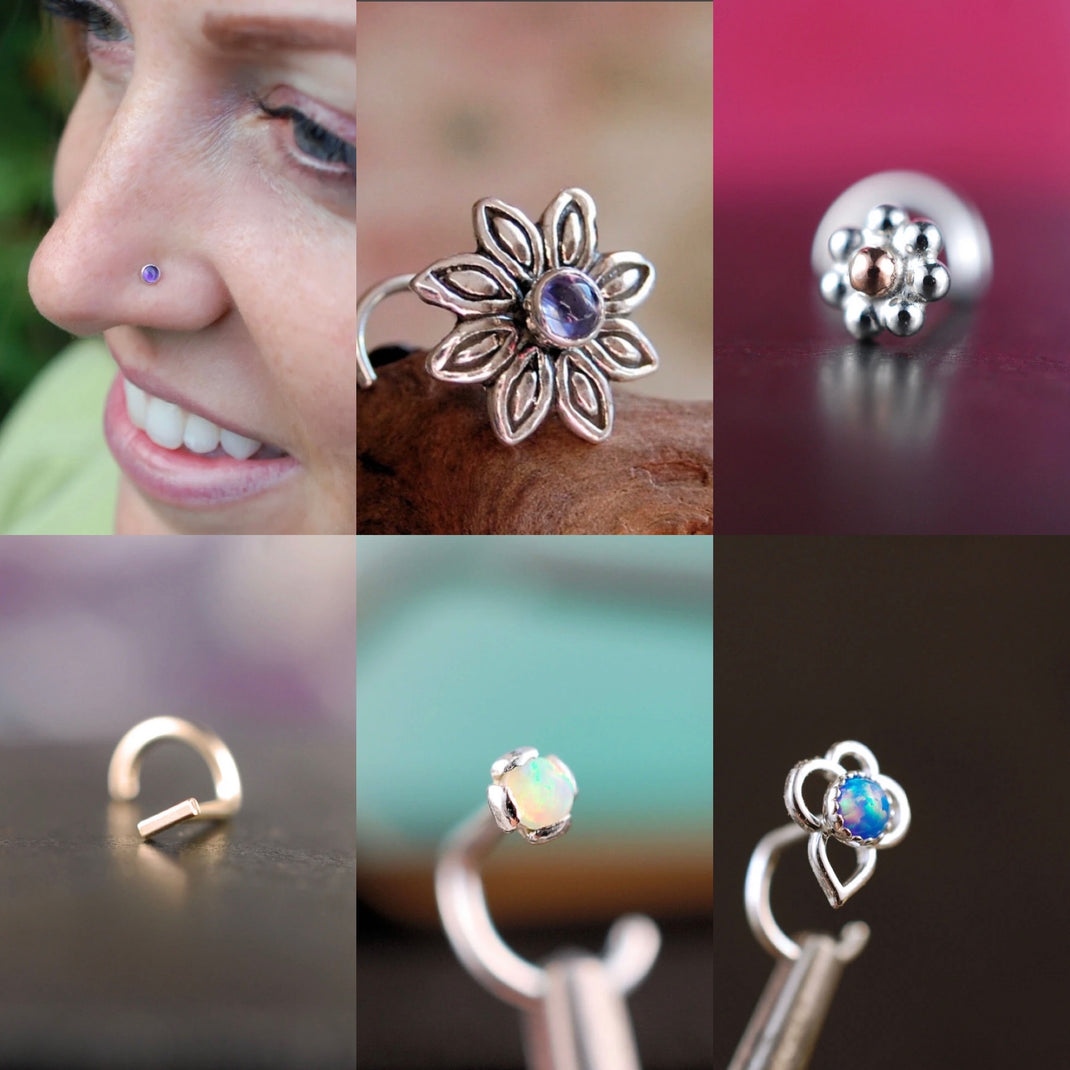 Nose Studs | 14k Gold, Silver & Gold Filled – Rock Your Nose Jewelry Inc.