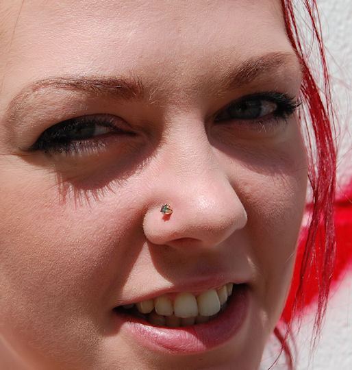 Mystic Topaz Nose Stud | Silver Nose Stud | Bold Unique Nose Stud ...