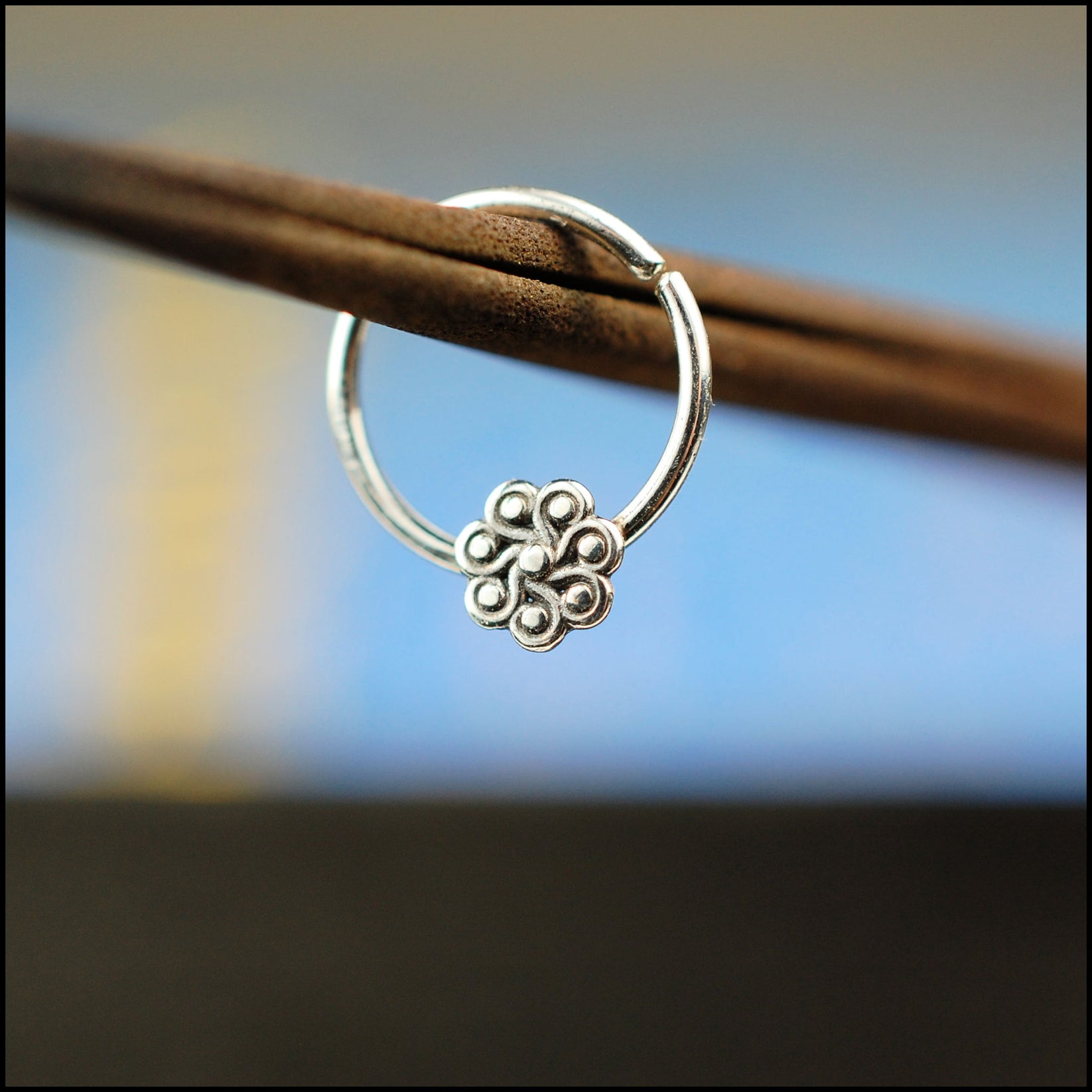 Paisley Flower Septum Ring | Silver Septum Ring | Silver Nose Rings ...