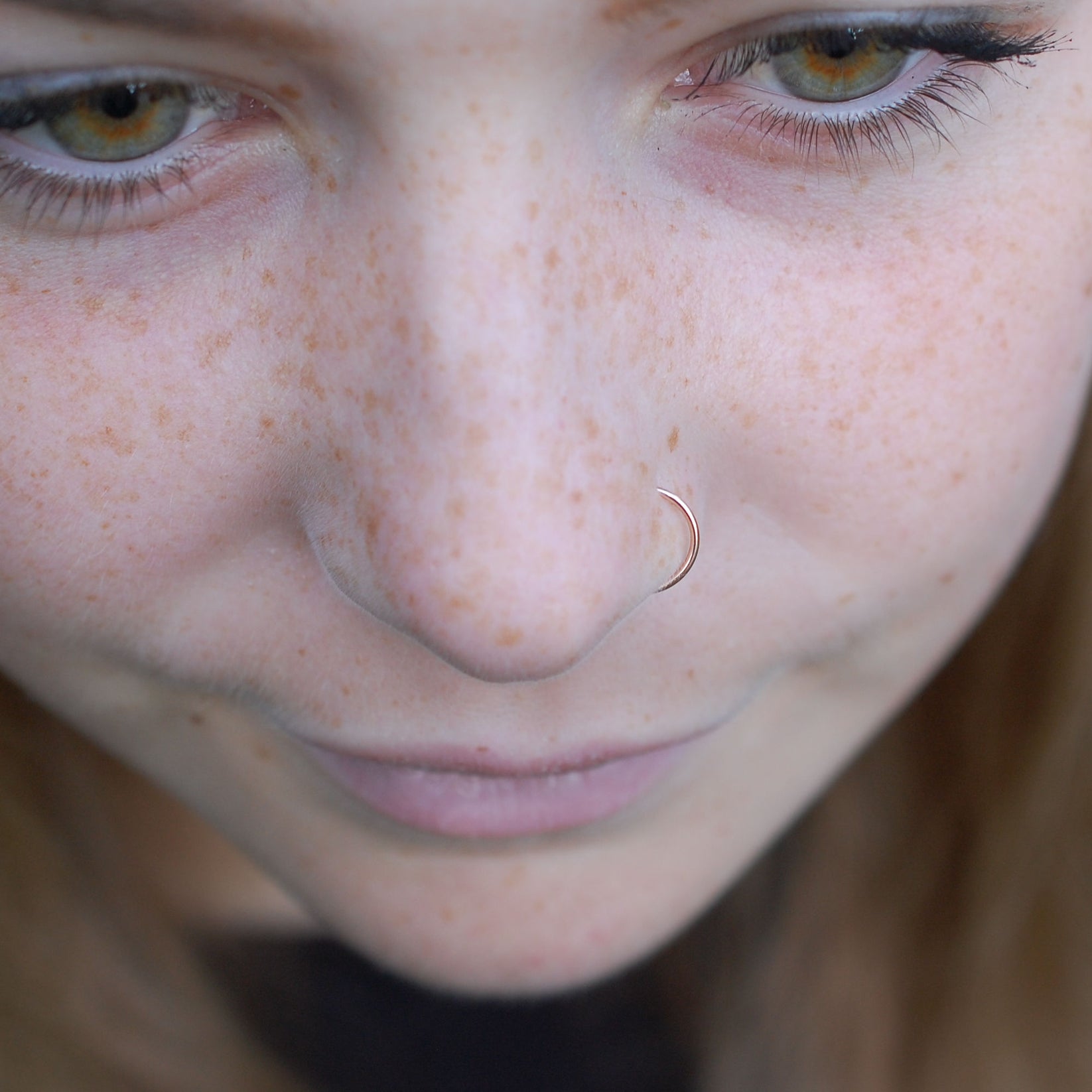 Rose Gold Nose Ring Hoop | Rose Gold Nose Hoop | Unique Nose Rings ...